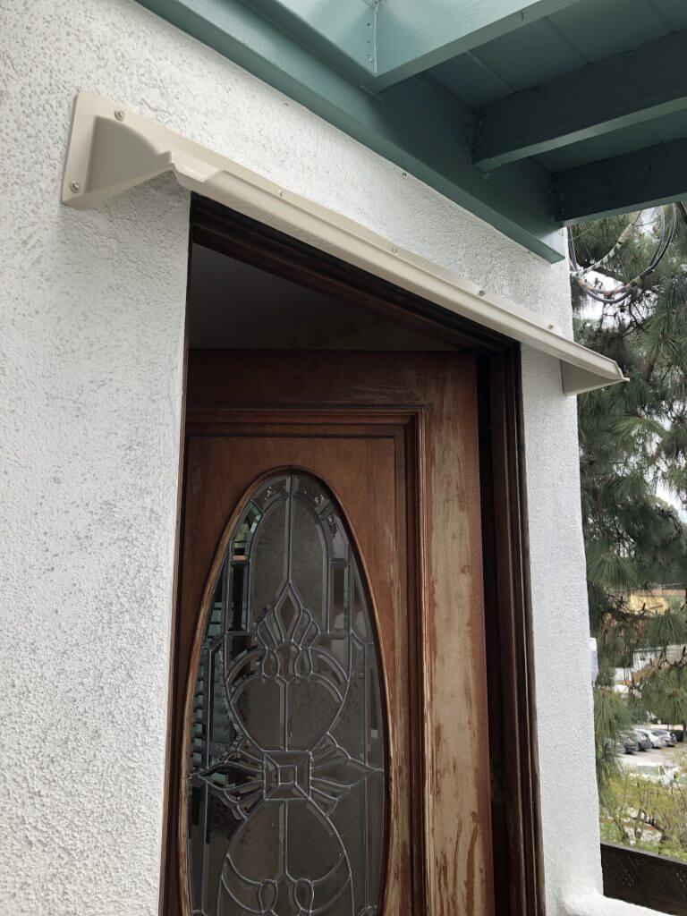 DIY above door rain deflector