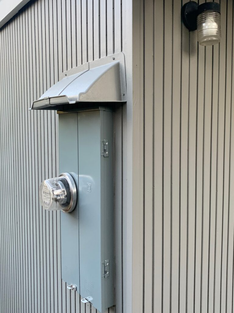 Electric meter box cover stops leaks